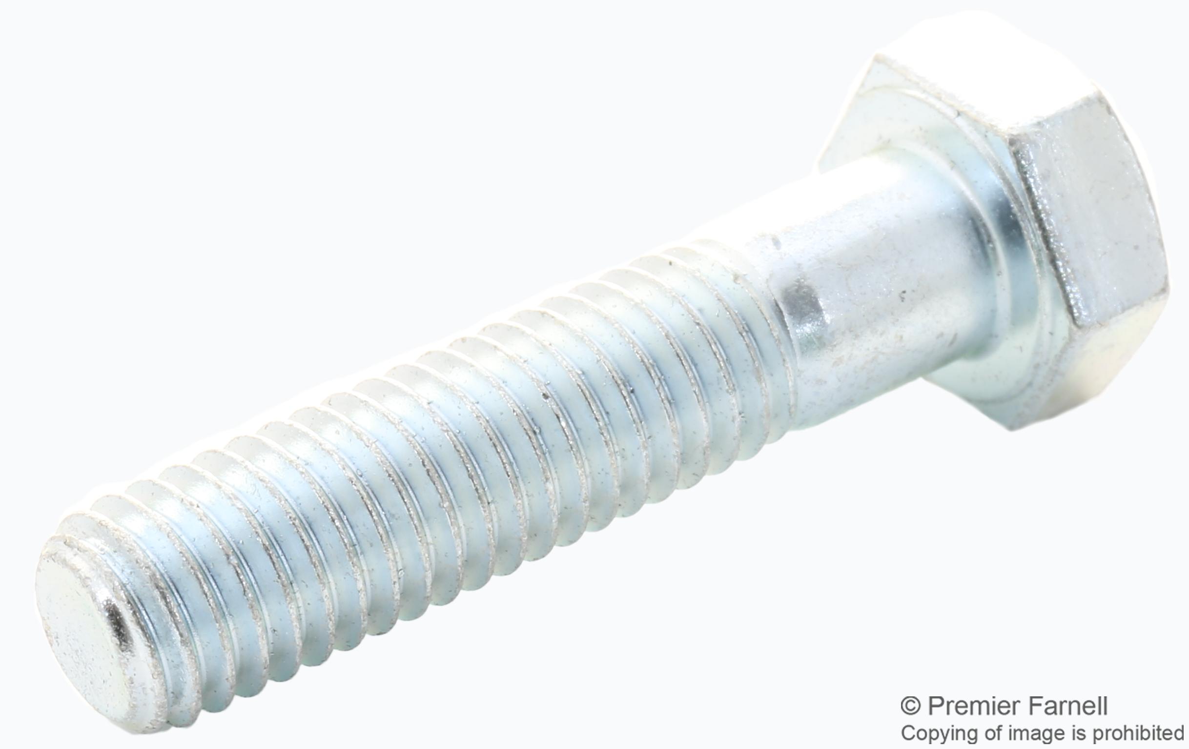 M8 35 HH88BL Z50 Tr Fastenings, BOLT, HEX HEAD, STEEL