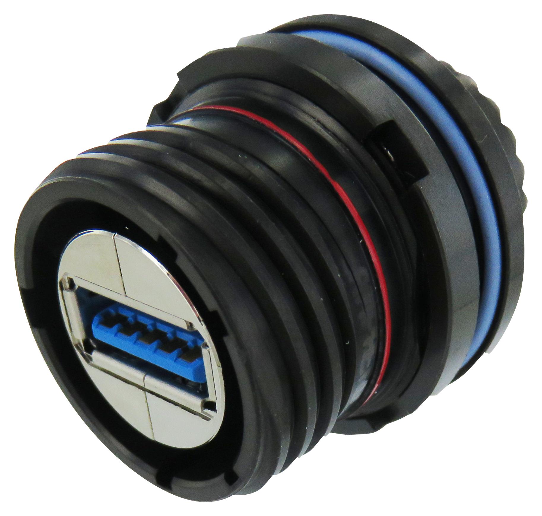 USB3FTV 7 A N F312 Amphenol Socapex, SEALED USB, 3.0 TYPE A, RECEPTACLE