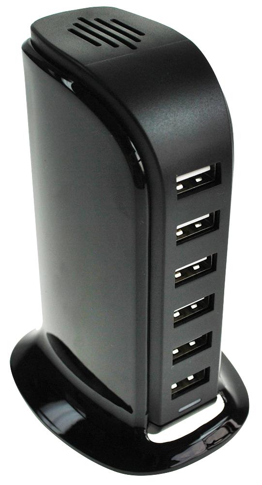 8A-USB-TOWER Powerpax, ADAPTOR, AC-DC, 6 O/P