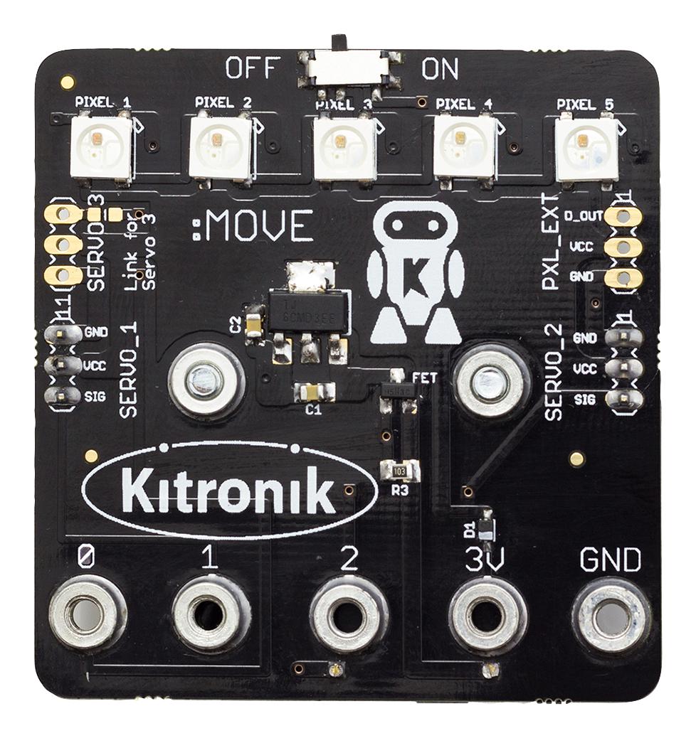 5623 Kitronik, Development Board, Servo:Lite Board for micro:bit, 3 x ...