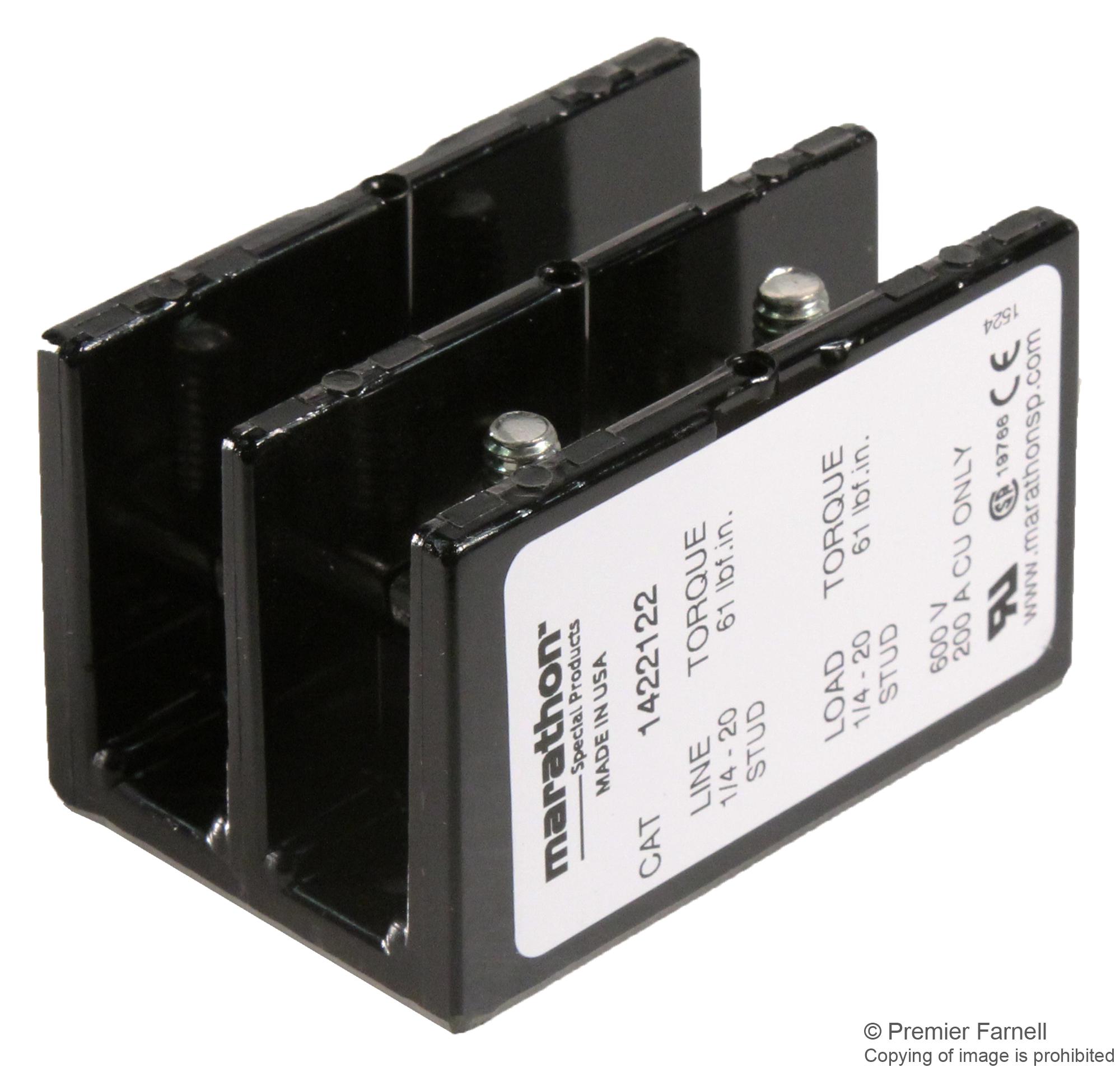 1422122 Marathon Special Products, Panel Mount Barrier Terminal Block ...