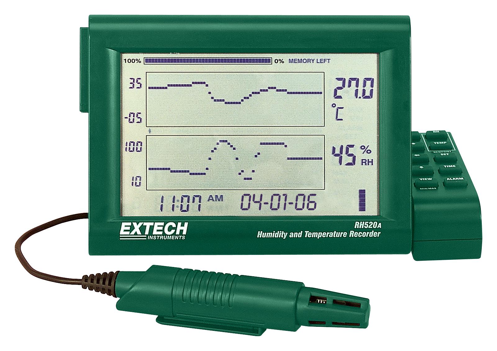 RH520A CAL Extech Instruments, Recorder, Calibrated, 3 %