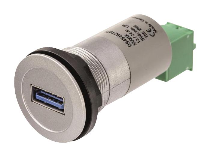 09454521979 Harting, USB Charger Receptacle, Har-Port Series, USB 2.0