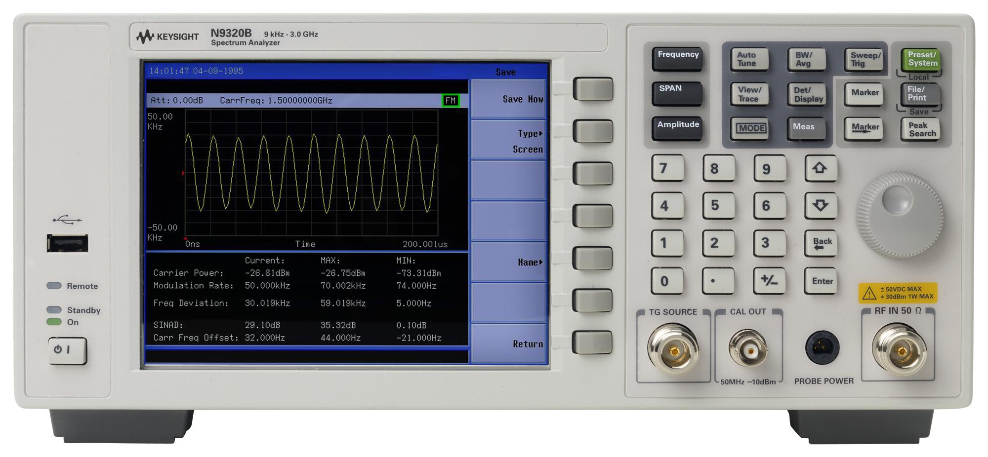 N9320B Keysight Technologies, Spectrum Analyzer, RF, Bench N9320B Keysight Technologies, Spectrum Analyzer, RF, Bench