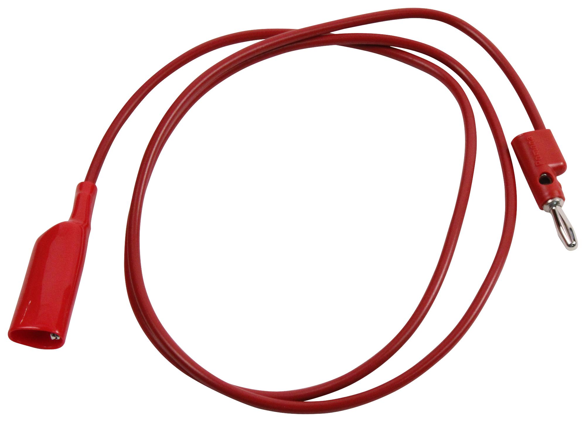 1166-36-2 Pomona, Test Lead, Alligator Clip to 4mm Banana Plug, Red