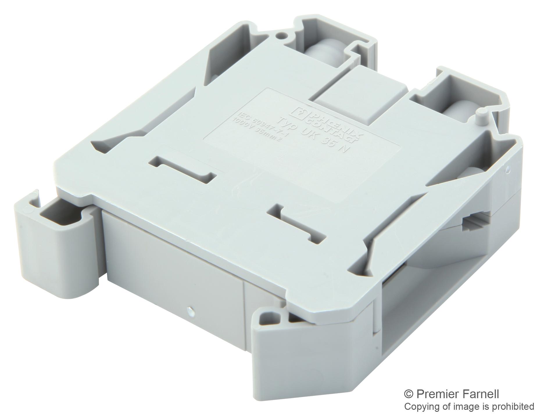 UK 35 N Phoenix Contact, DIN Rail Mount Terminal Block, 2 Positions, 8 AWG