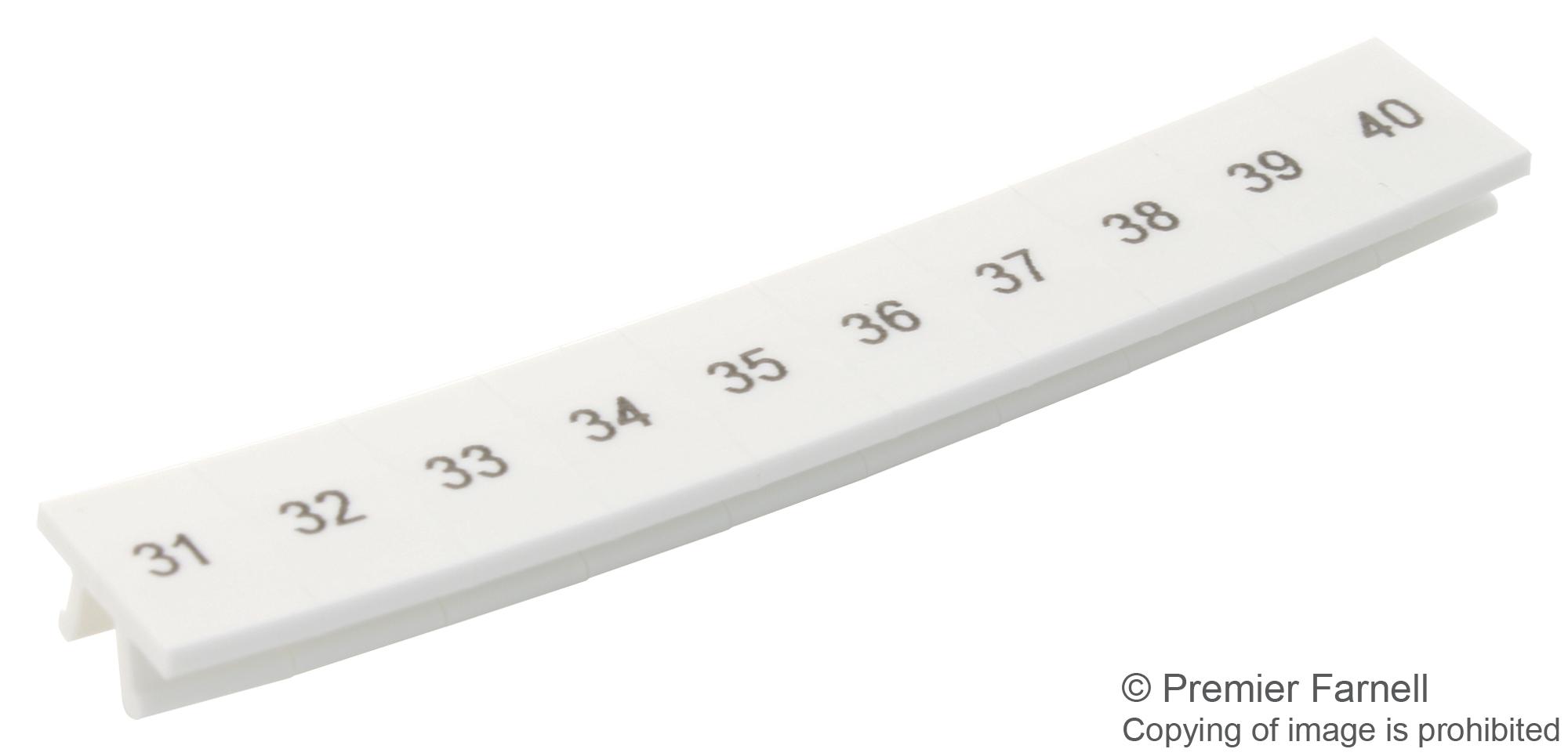 ZB 6,LGS:FORTL.ZAHLEN 31-40 Phoenix Contact, Terminal Block Marker ...