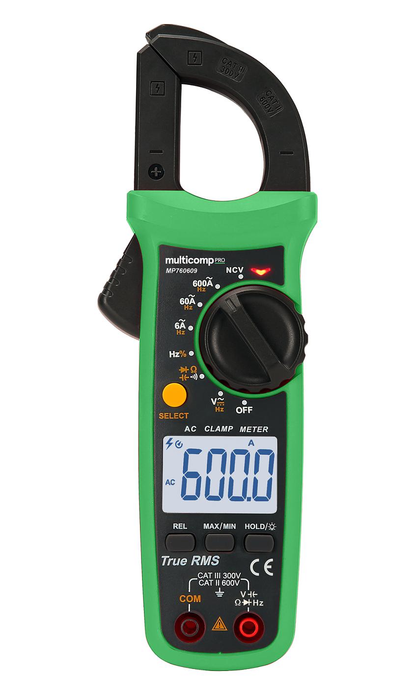 MP760609 Multicomp Pro, Clamp Meter, AC Current, AC/DC Voltage