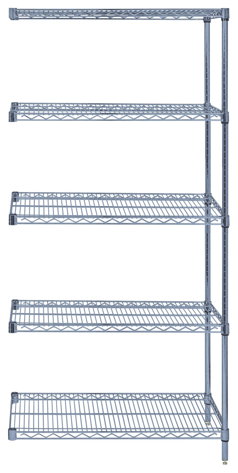 AD74-3660GY-5 Quantum Storage, Add-On Kit, Wire Shelving, 5 Shelves