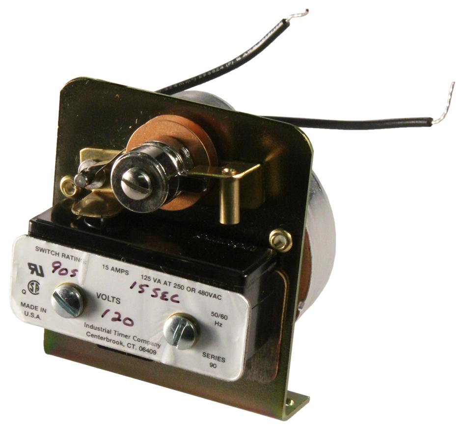 90-15S Itc Industrial Timer Company, Panel Mount Timer, Time Delay, 120 VAC