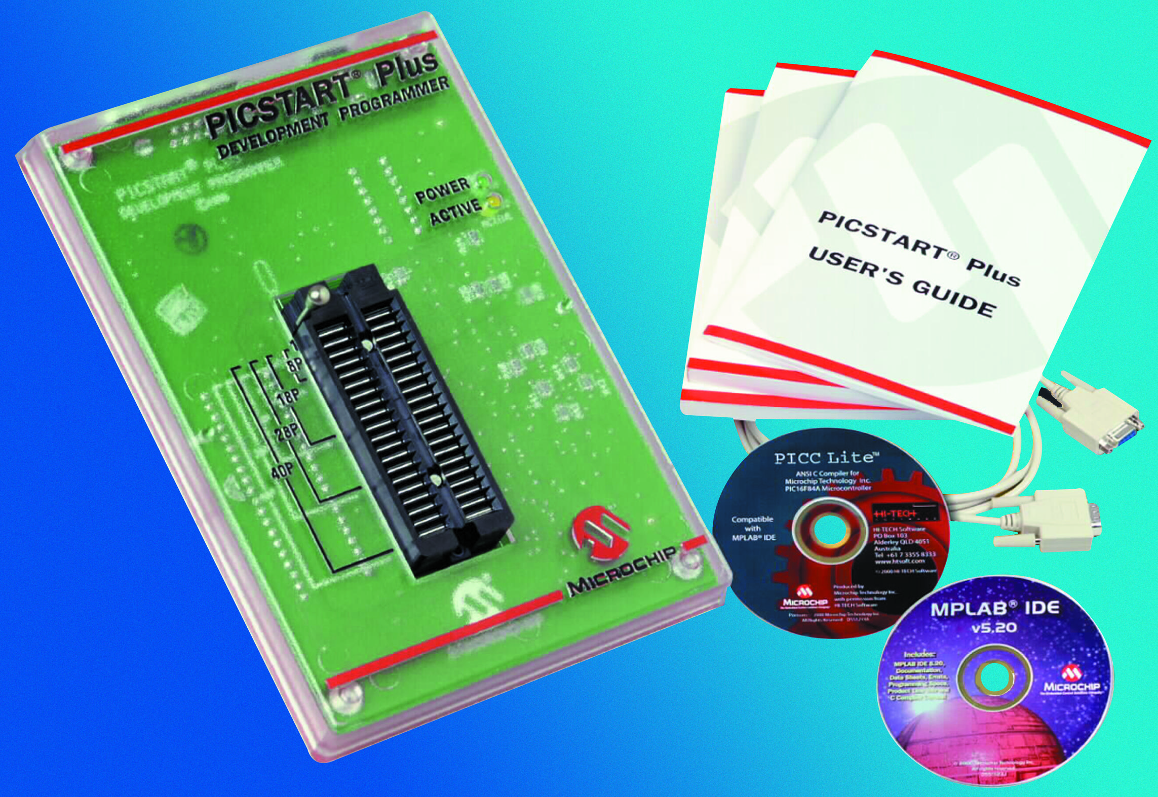 DV003001 Microchip, Programmer Kit, PICStart PLUS, MPLAB IDE