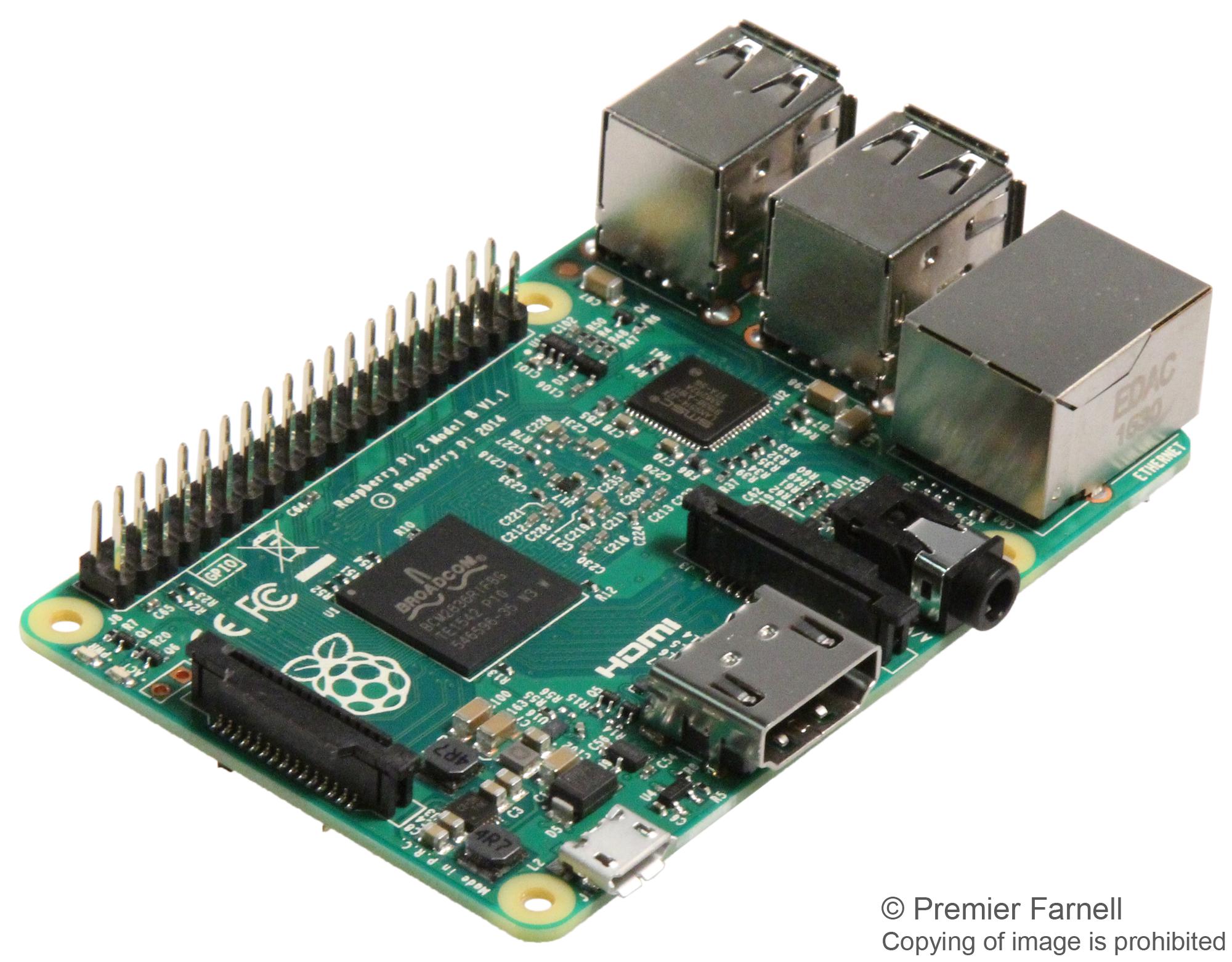 Raspberry Pi 2 Model B 8GB NOOBS Project Board | Newark Canada