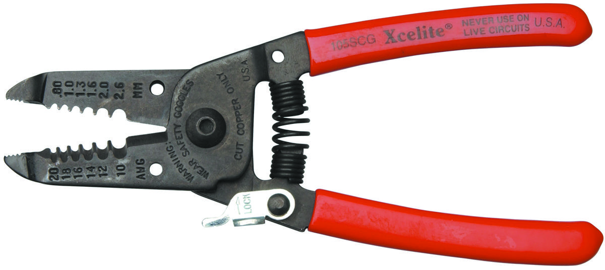 105SCGV WELLER XCELITE Wire Stripper Cutter 22 10 AWG Capacity Copper Aluminium Wires Newark Electronics Canada