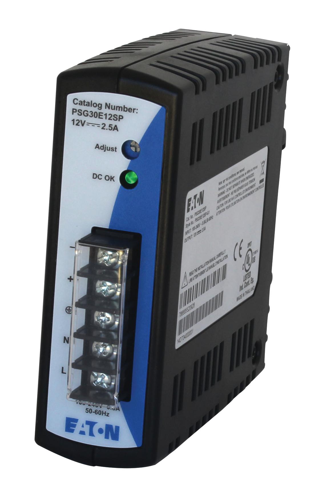 PSG30E12SP Eaton, AC/DC DIN Rail Power Supply (PSU), Single Phase, 1 Output
