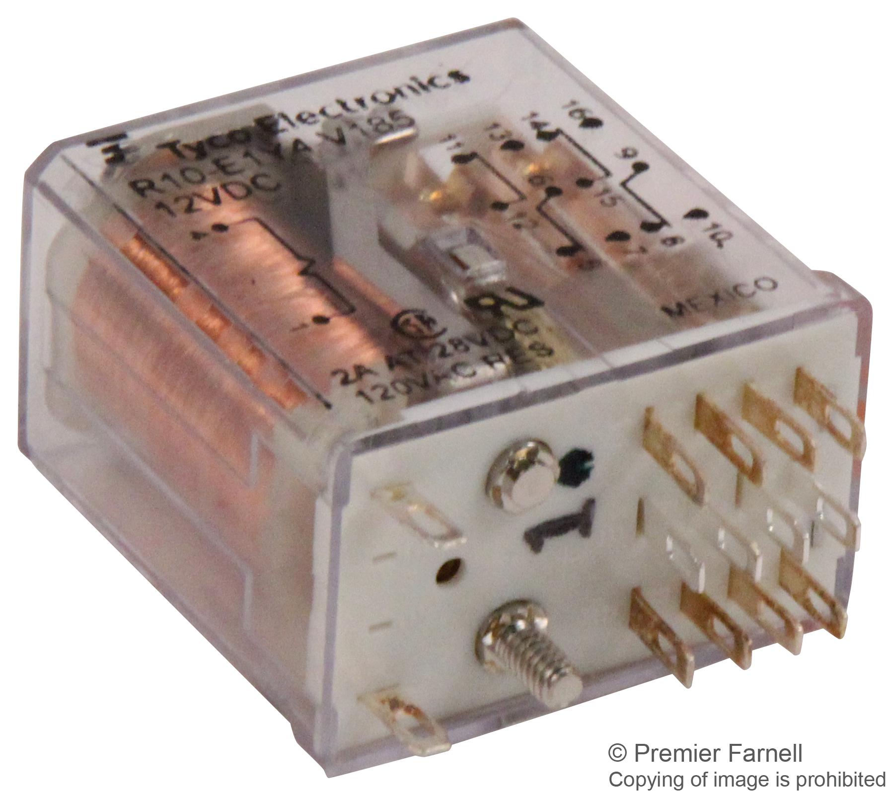 R10-E1Y4-V185 Potter&brumfield - Te Connectivity, General Purpose Relay ...