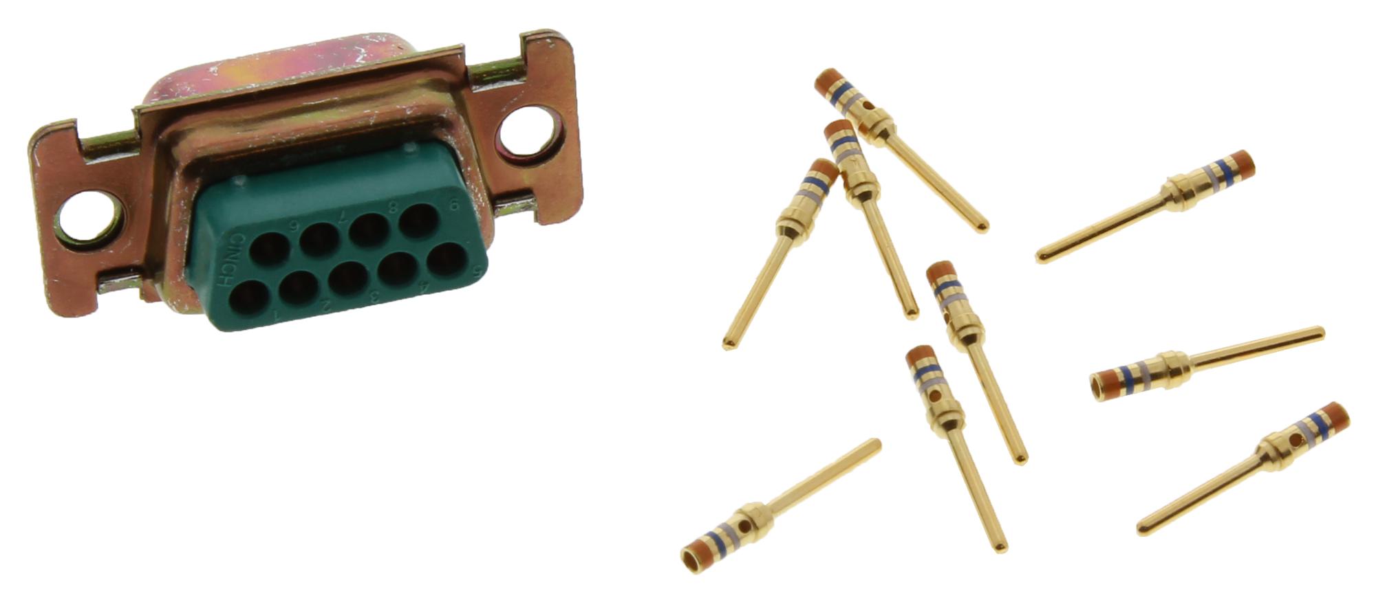 M24308/4-1F Cinch Connectivity Solutions, D Sub Connector, DB9, 9 Contacts