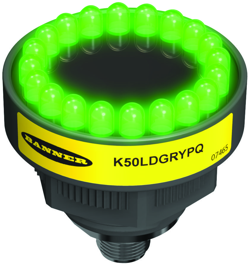 K50LDXGXPQ Banner Engineering, Indicator, Daylight Visible, Green