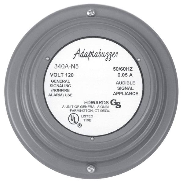 340A-N5 Edwards Signaling Products, Vibrating Buzzer, 120VAC, 0.05A