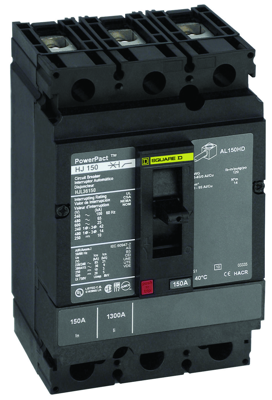 HGL36100 Square D By Schneider Electric, Thermal Magnetic Circuit ...