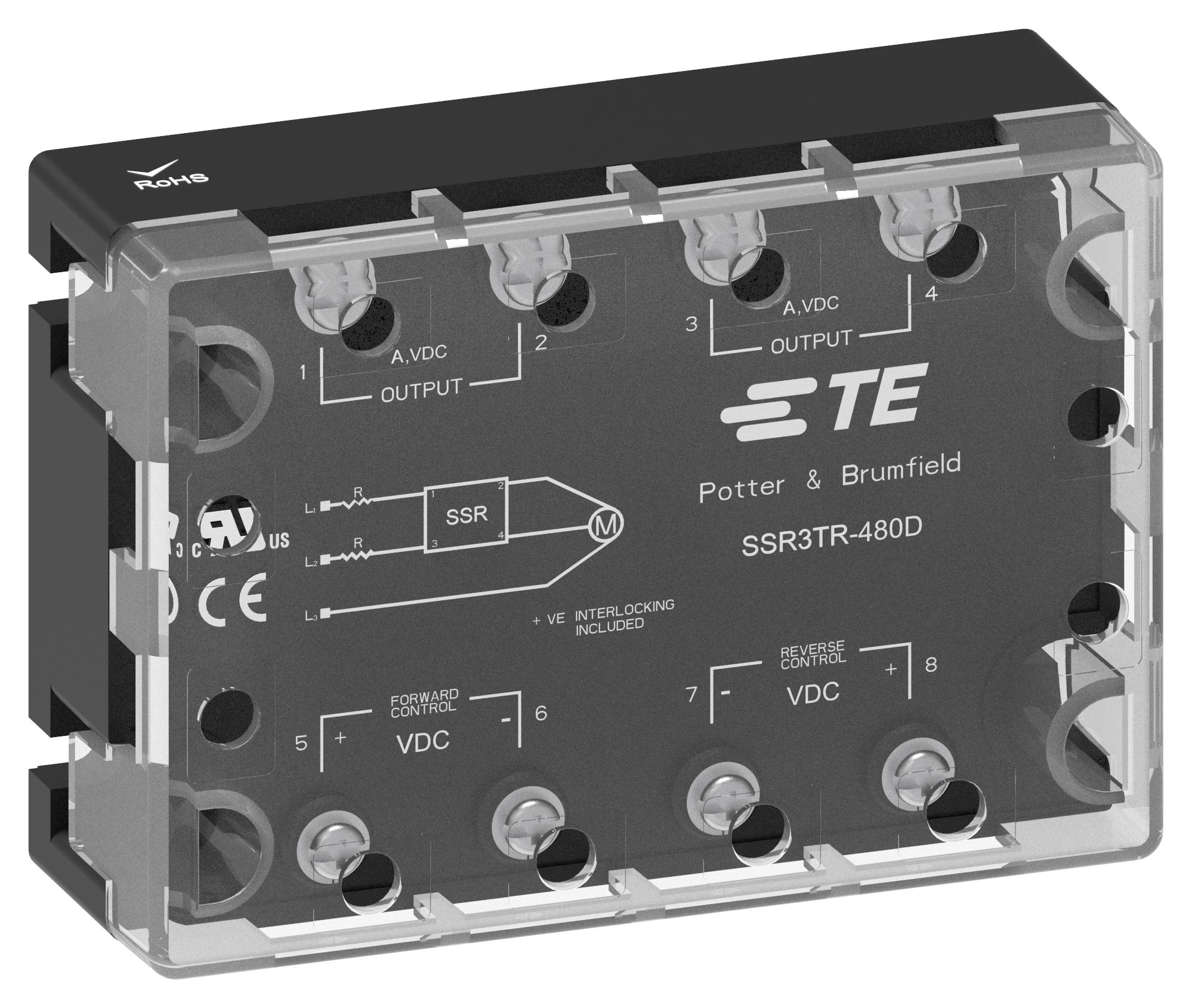 SSR3TR-480D25 Amp - Te Connectivity, Solid State Relay, SPST-NO, 25 A