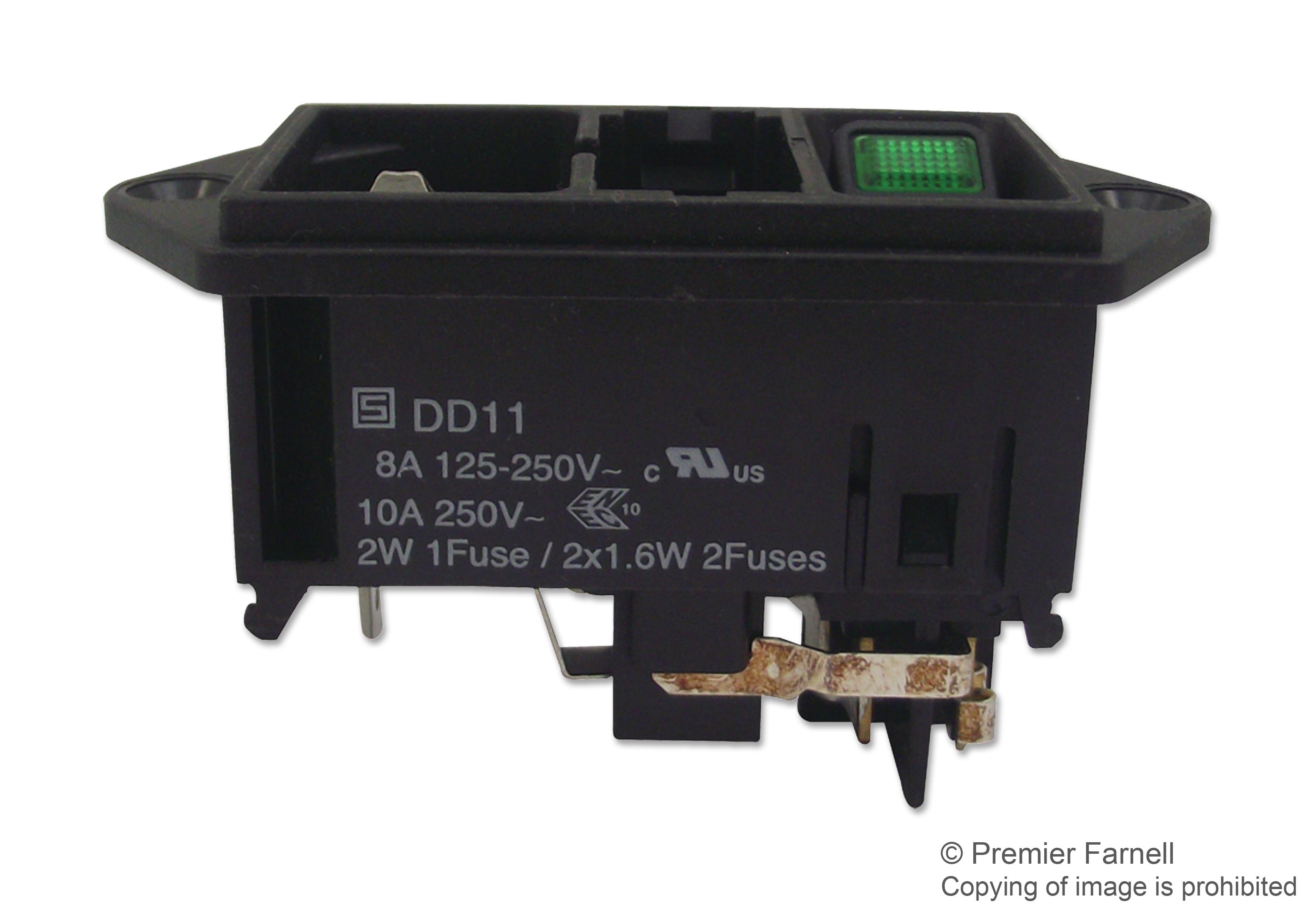 DD11.0111.1110 Schurter, Un-Filtered IEC Power Entry Module, IEC C14 ...