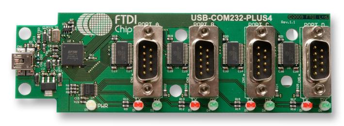 USB-COM232-PLUS4 Ftdi, Adapter Board, FTDI Chip, USB to RS232