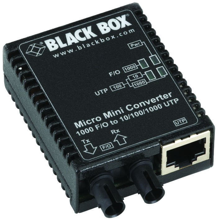 LMC4001A Black Box, Mini Media Converter, 10/100/1000Mbps Copper to ...