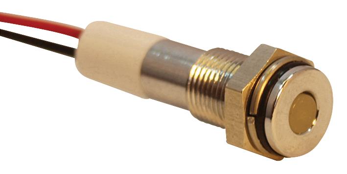 Q6F3CXXW24E Apem, LED Panel Mount Indicator, Bright Chrome Bezel, White