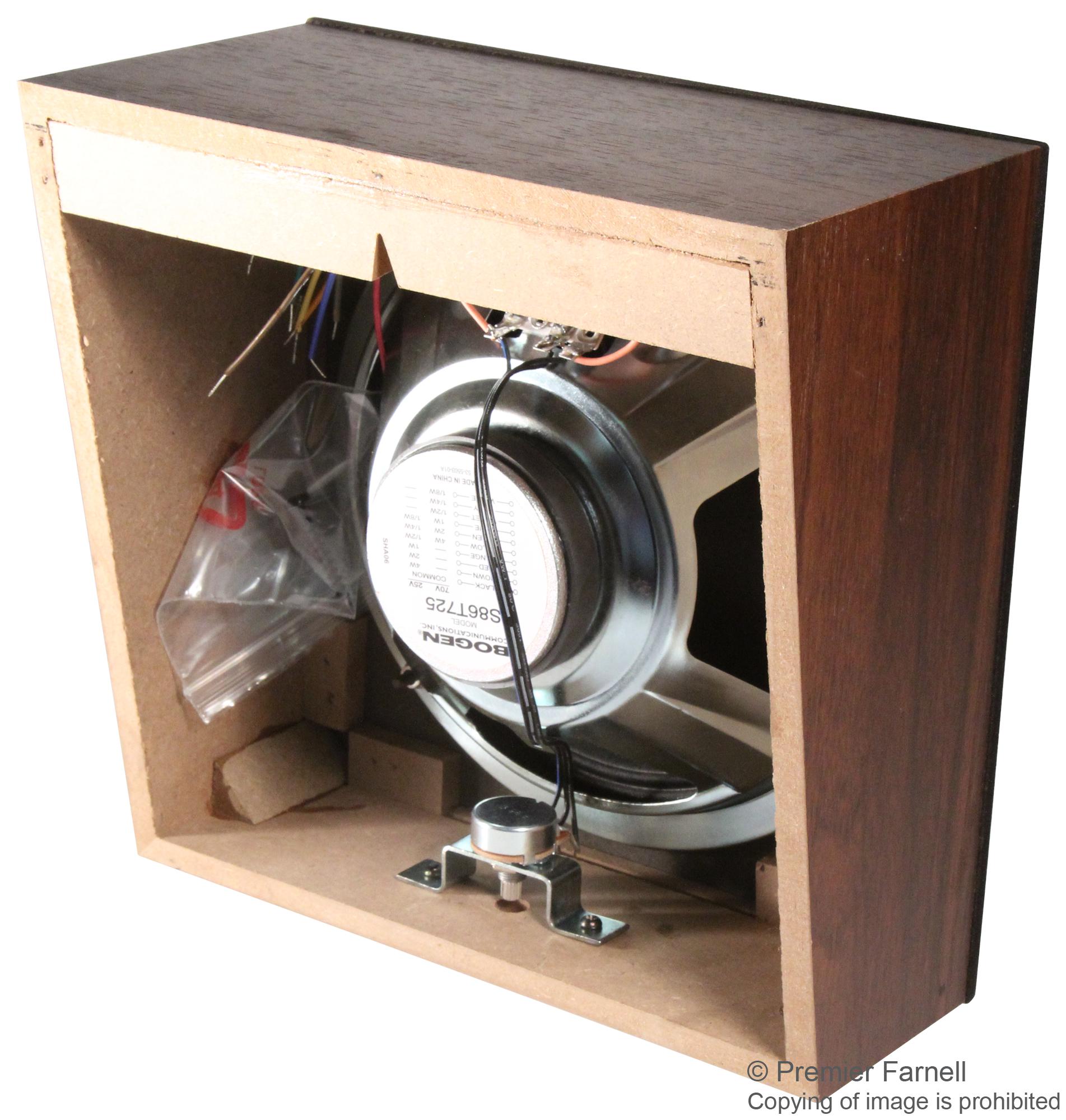 WBS8T725V Bogen Communications, Speaker, with Recessed Volume Control, 7W