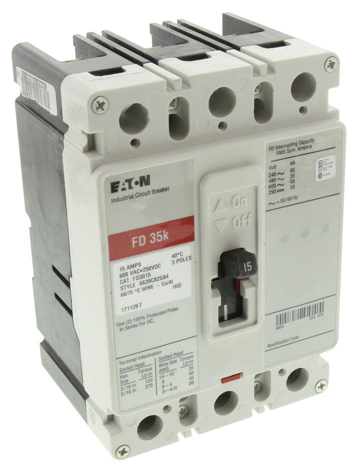 FD3015 Eaton Cutler Hammer, Thermal Magnetic Circuit Breaker, C Series ...