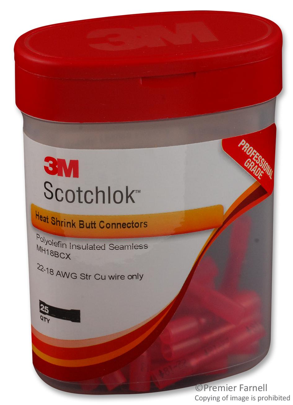 MH18BCX 3m, Butt Splice, Red, Scotchlok Series