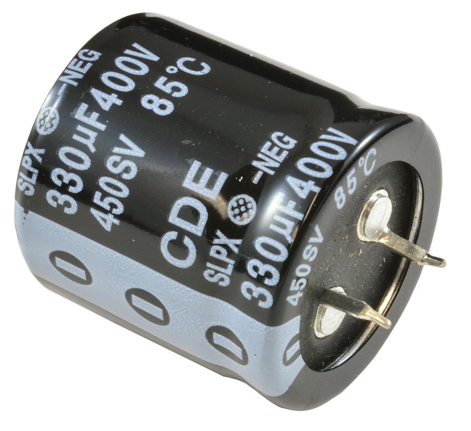 SLPX331M400E3P3 Cornell Dubilier, Electrolytic Capacitor, Snap-in, 330 µF