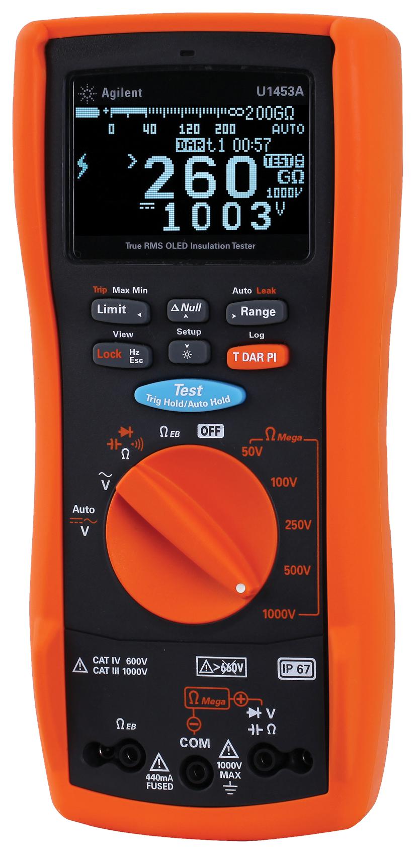 U1453A Keysight Technologies, Insulation Tester, Digital Megohmmeter, 50V