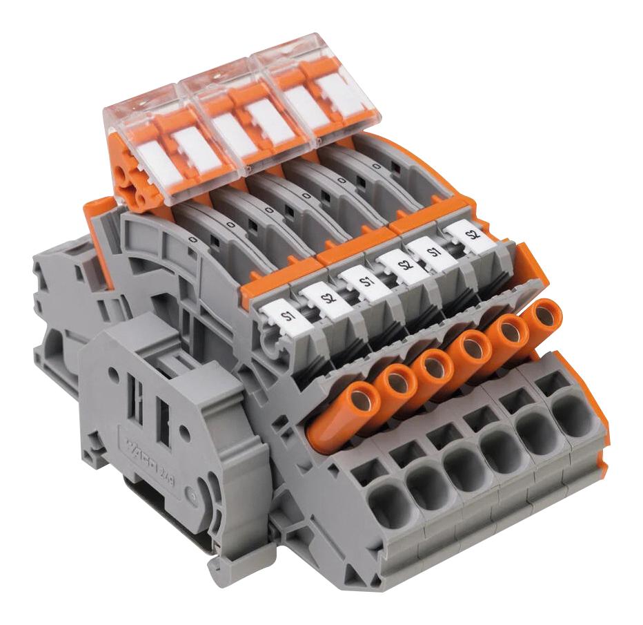 2007-8875 Wago, DIN Rail Mount Terminal Block, 20 AWG, 8 AWG