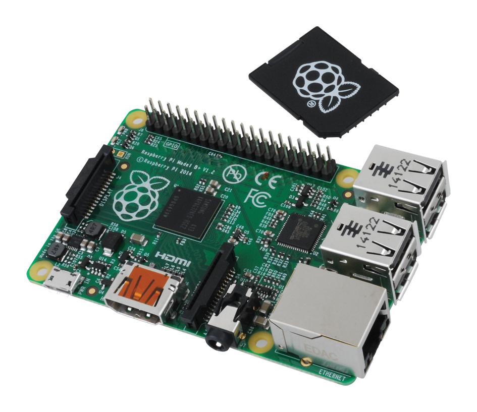 RASPBERRY-MODB+/8GB-USD Raspberry-pi, RASPBERRY PI MODEL B+, 8GB MICRO SDCARD