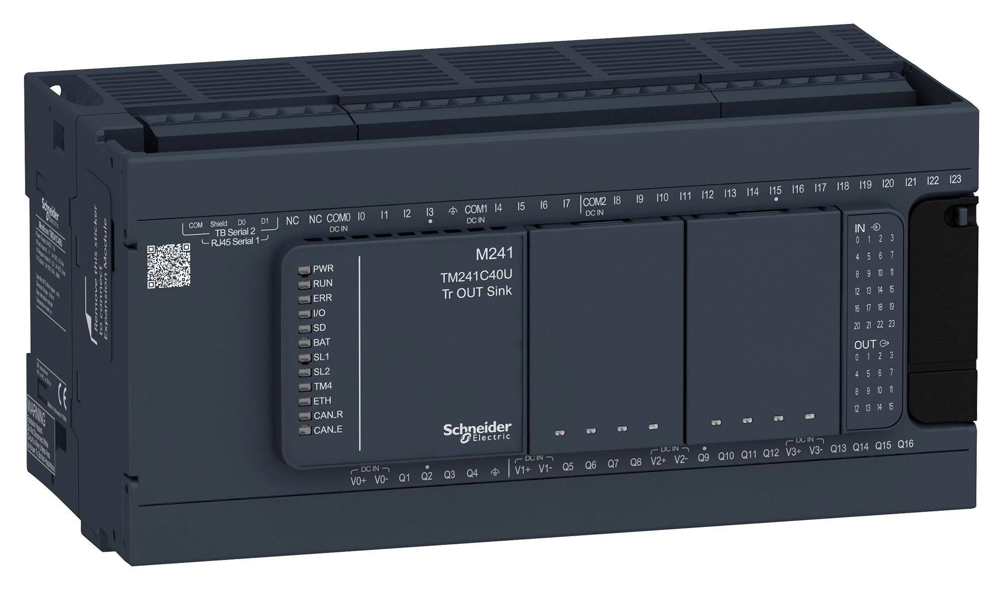 TM241C40R Schneider Electric, PLC, Modicon™ M241 Series, 24 Sink ...