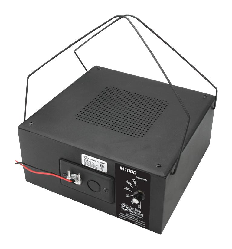 M1000 Atlas Sound, Sound Masking Speaker, Enclosed, Black