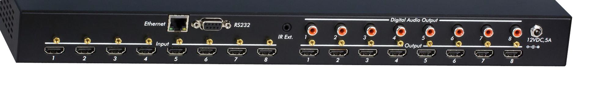 500443-US Muxlab, HDMI 8X8 MATRIX SWITCH, 4K/60