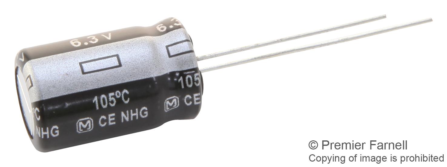 EEUFR1J101LB Panasonic, Electrolytic Capacitor, 100 µF, 63 V