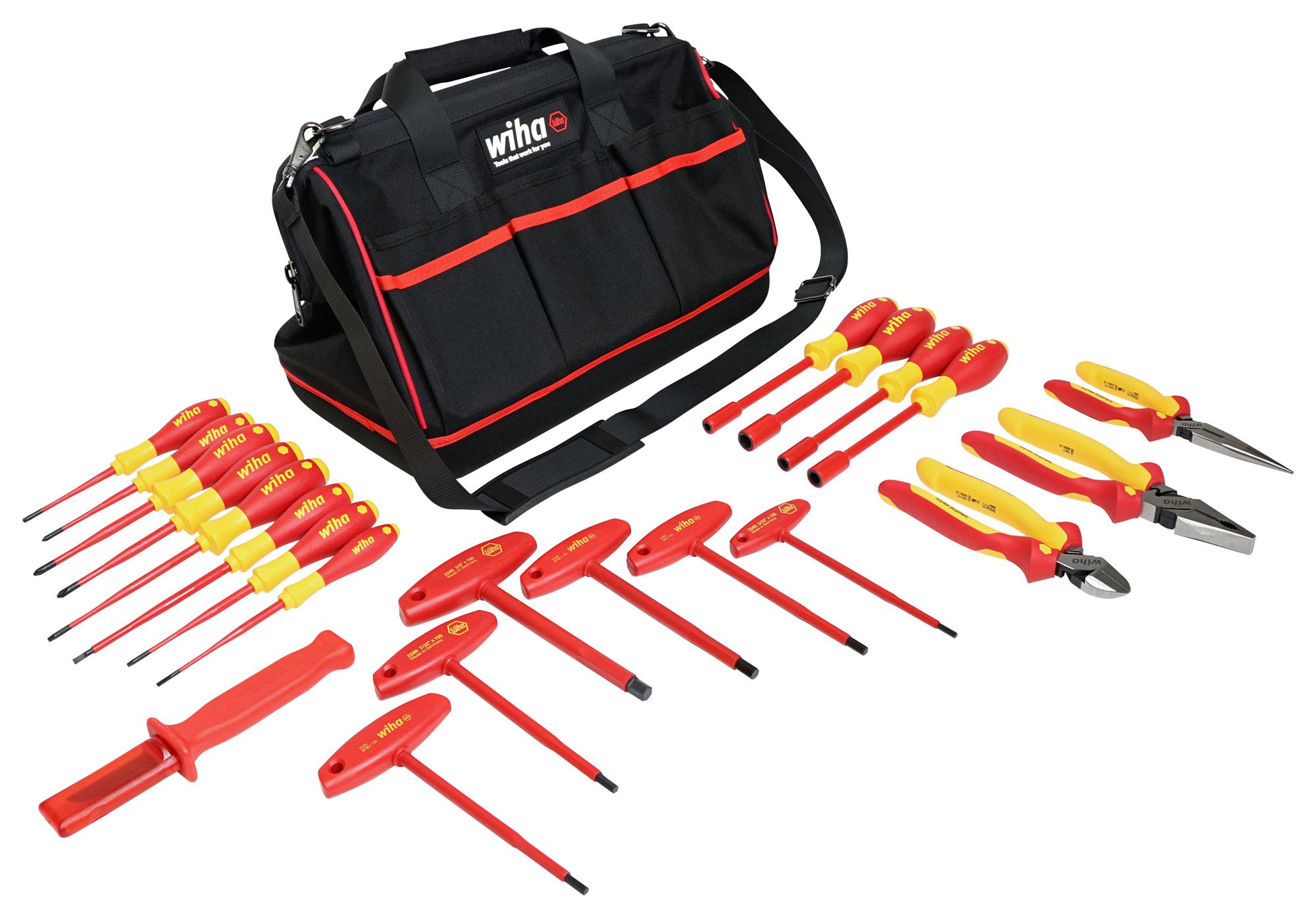 32973 Wiha, Insulated Tool Set, 22 Pcs of Drivers, Lineman's & Long ...