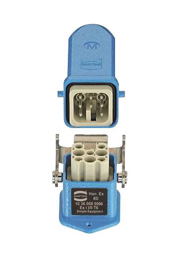 10361080006 Harting, Connector Kit, Industrial, Han Ex 8D Size 3A Plug ...