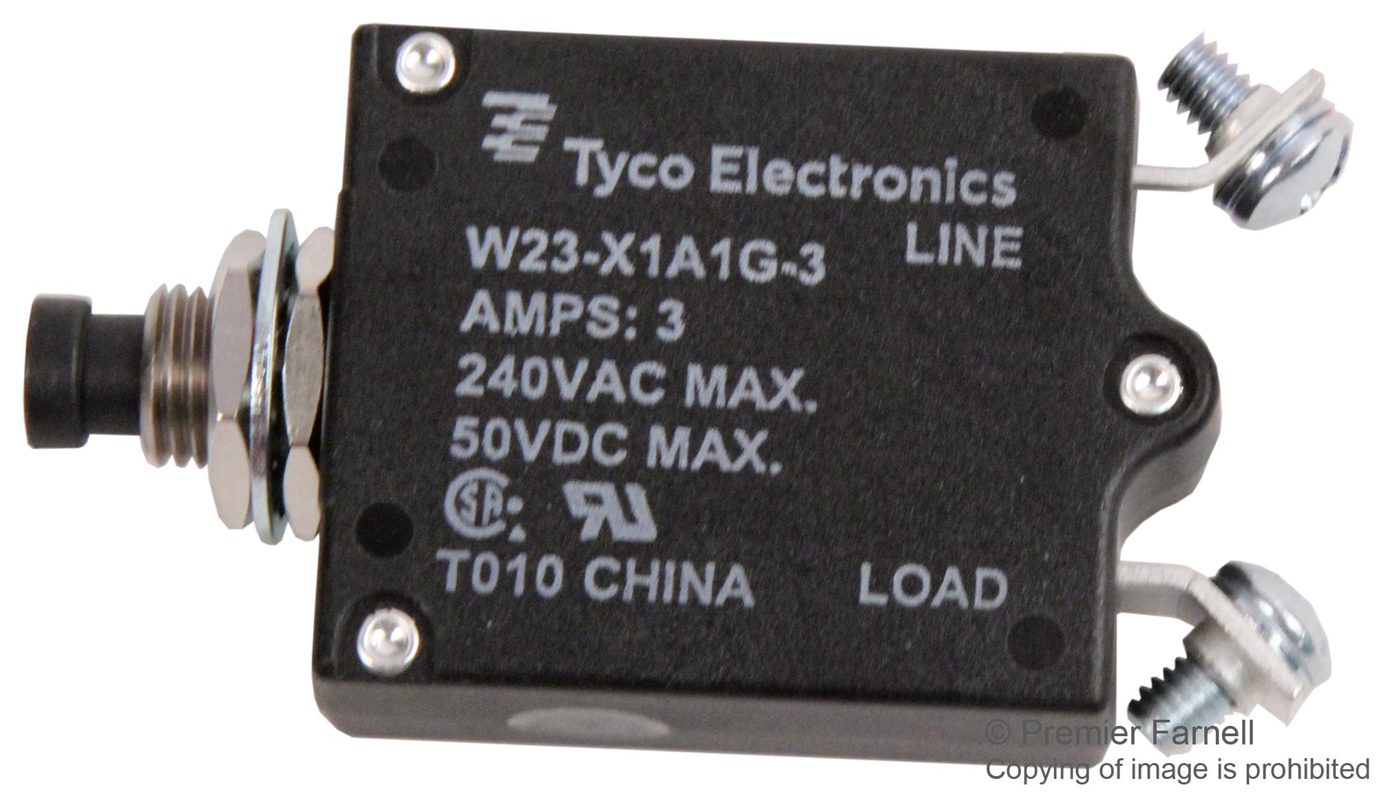 W23-X1A1G-3 Potter&brumfield - Te Connectivity, Thermal Circuit Breaker ...
