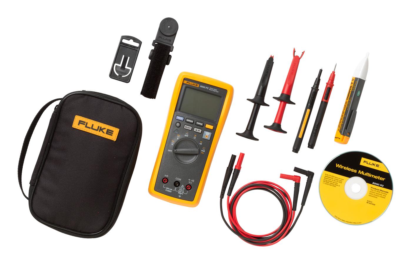 FLK-3000FC/1AC-II Fluke, IP67 Industrial Digital Multimeter, 10000 ...