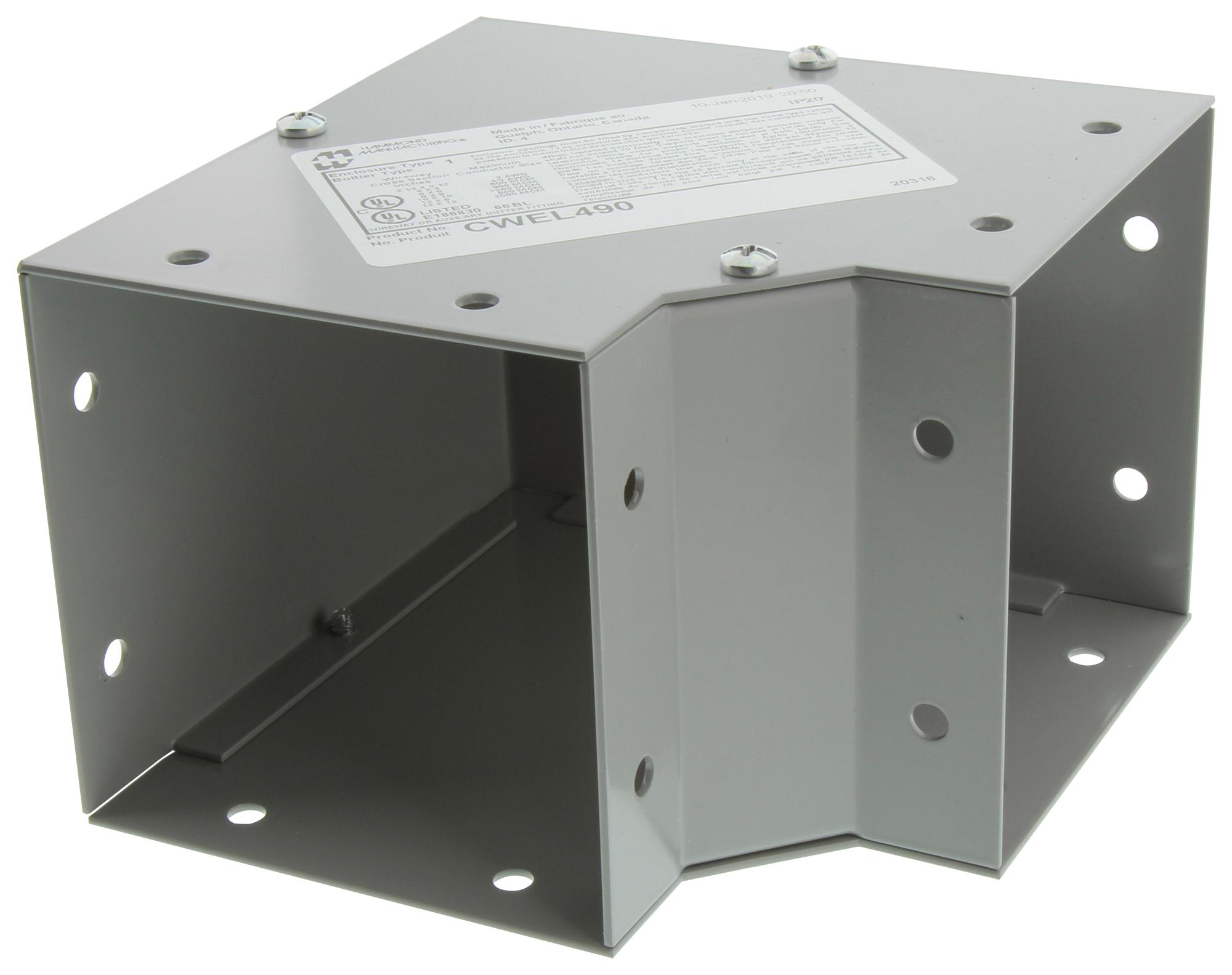 CWEL490 Hammond, Raceway Duct Fitting, Steel, Grey