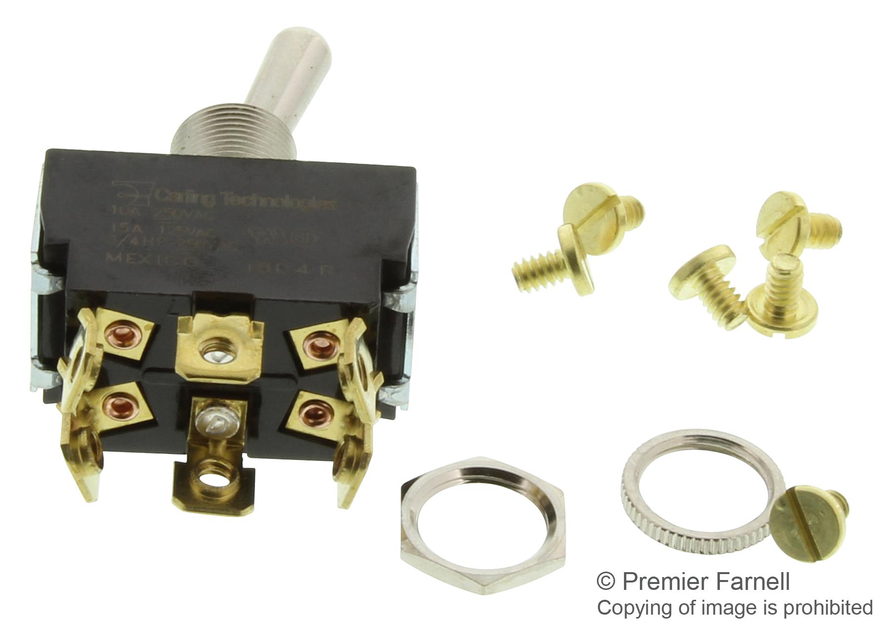 2GL54-73 Carling Technologies, Toggle Switch, On-On, DPDT