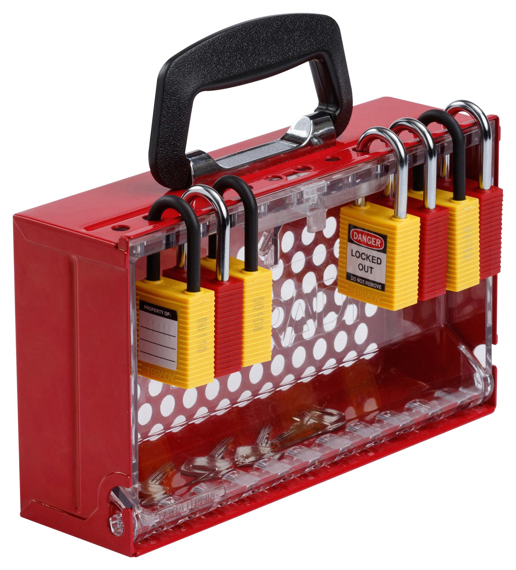 150505 Brady, Padlock Lockbox, Wall Mounted, Steel