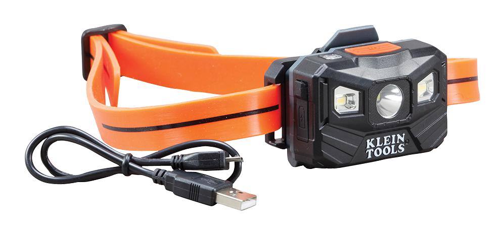 56034 Klein Tools, LED Headlamp, Rechargeable, Auto-Off