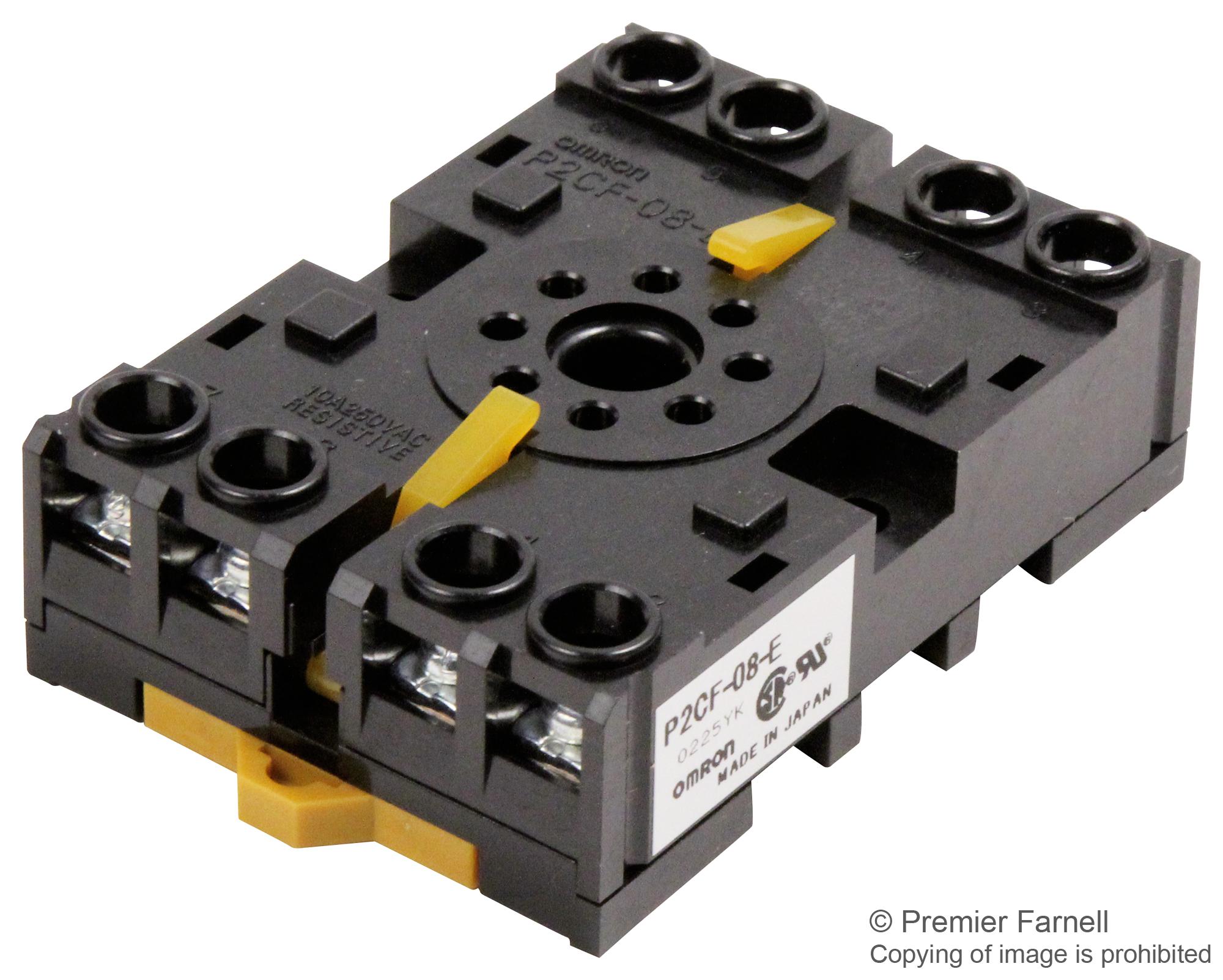 P2CF-08-E Omron Industrial Automation, Relay Socket, DIN Rail, Screw