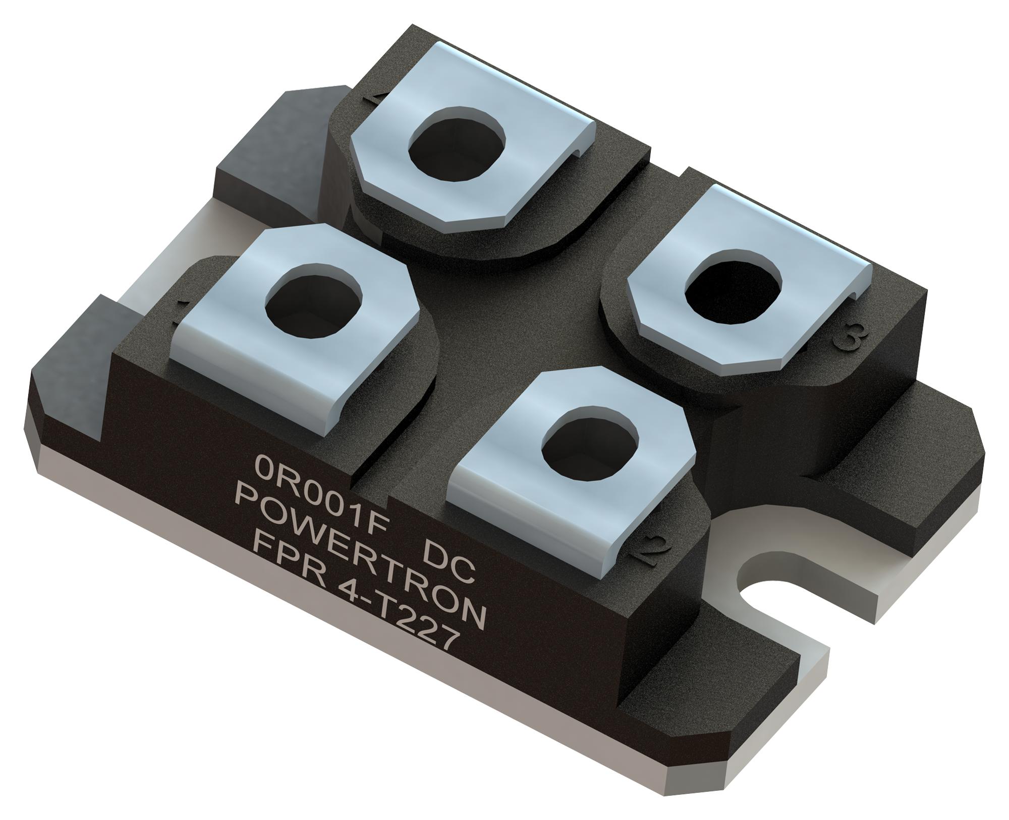 FPR 4-T227 0R001 G 1% Q Powertron, Resistor, 0.001 ohm, FPR 4-T227 Series