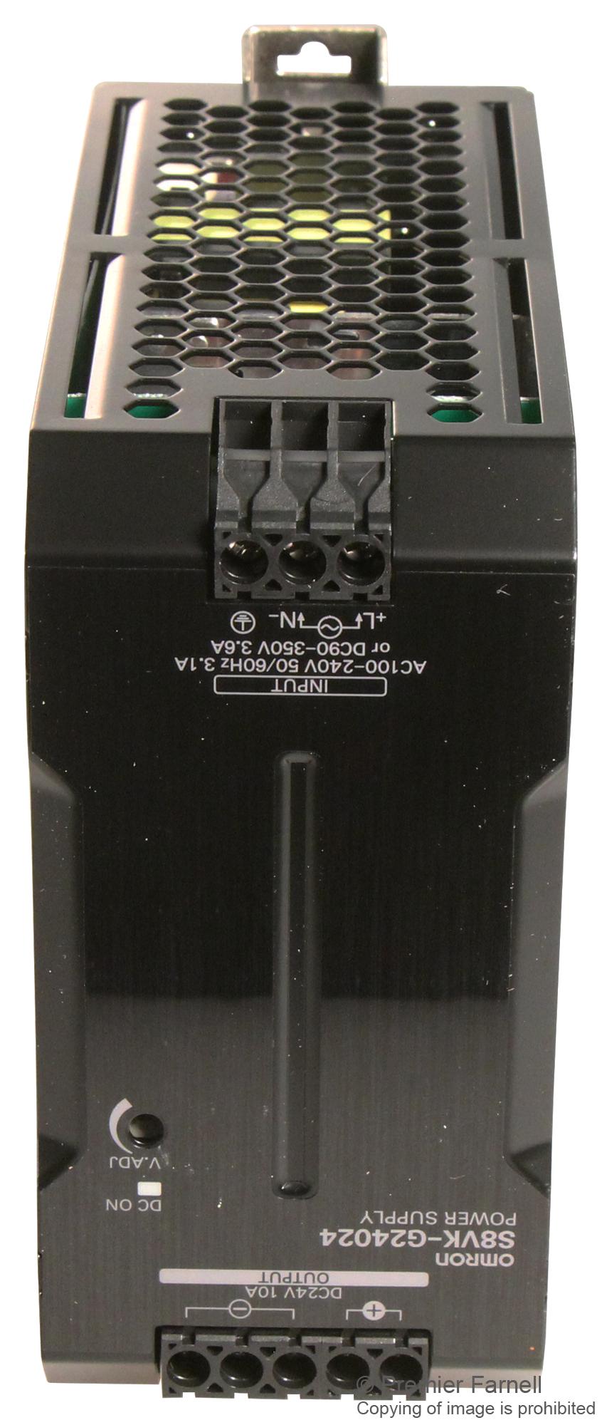 S8VK-G24024 Omron Industrial Automation, AC/DC DIN Rail Power Supply (PSU), 1 Output, 240 W